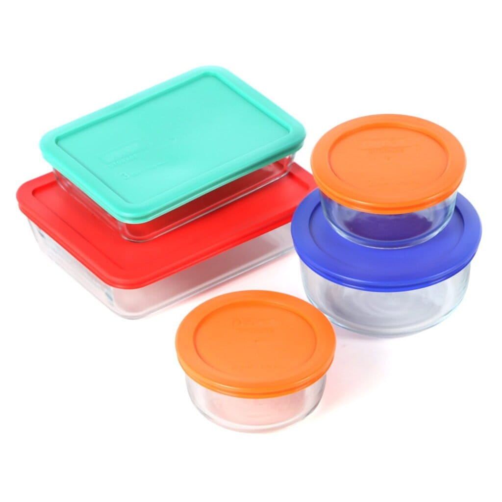 Pyrex 10pcs Storage Set Simply Store (Multi Color Lid) – Kitchen Plaza
