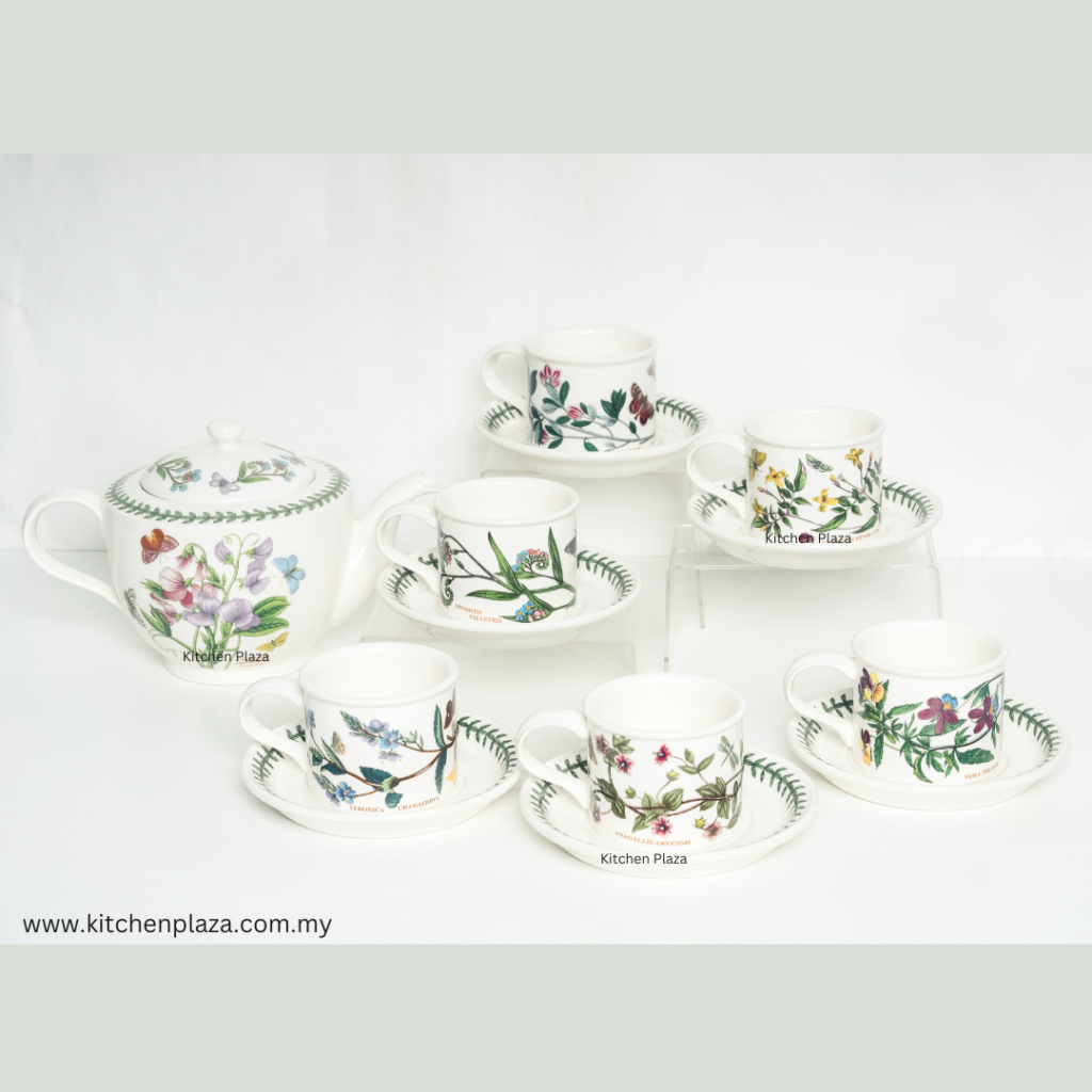 Portmeirion Botanic Garden Tea Cup and Saucer (D) Set of 6 – Best ...