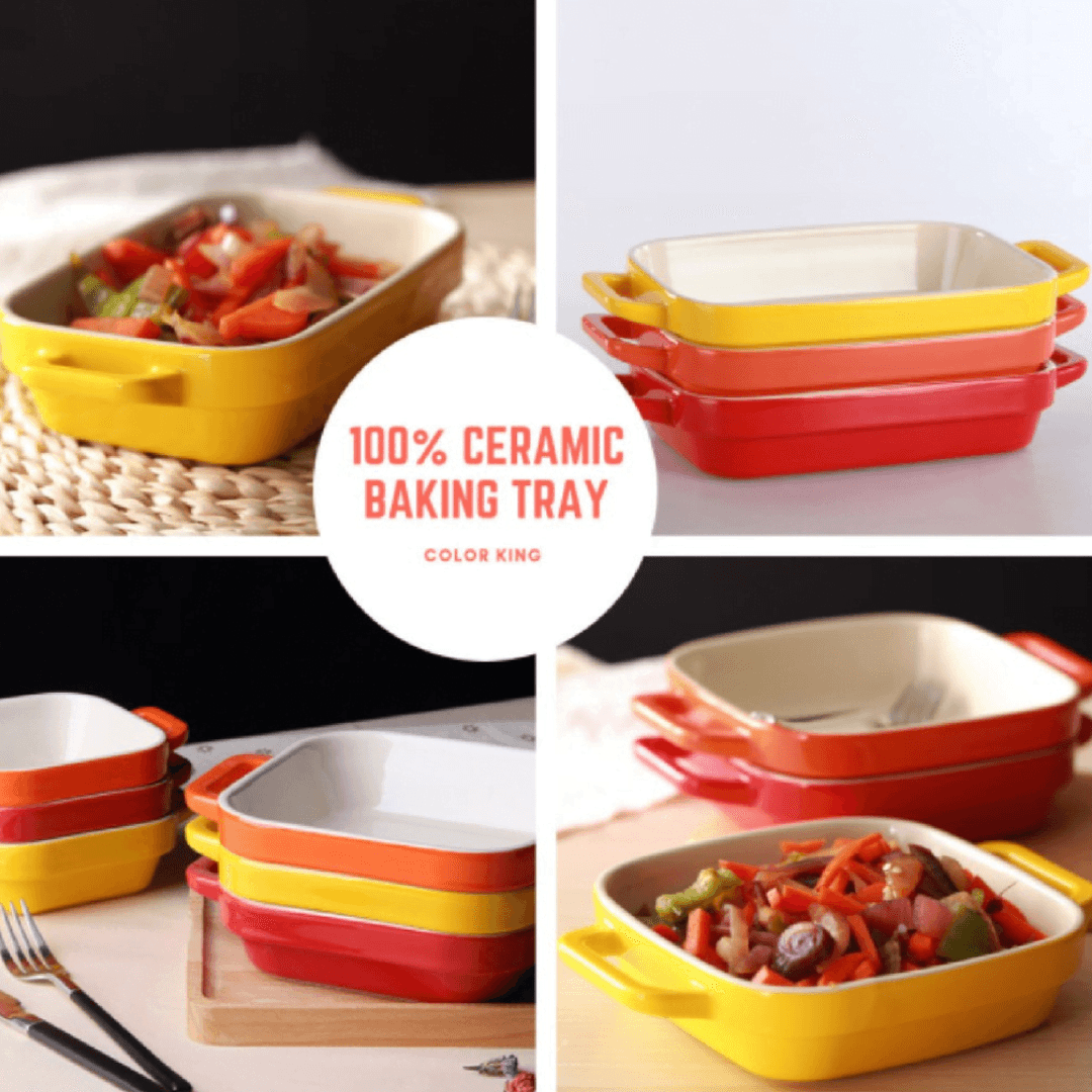 Color King Luxe Ceramic Baking Tray 12.5″ – Kitchen Plaza