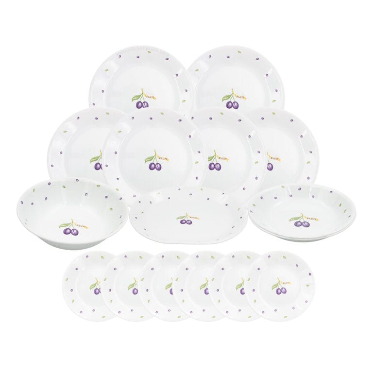 Corelle Deluxe Plum 16pcs Set – Kitchen Plaza