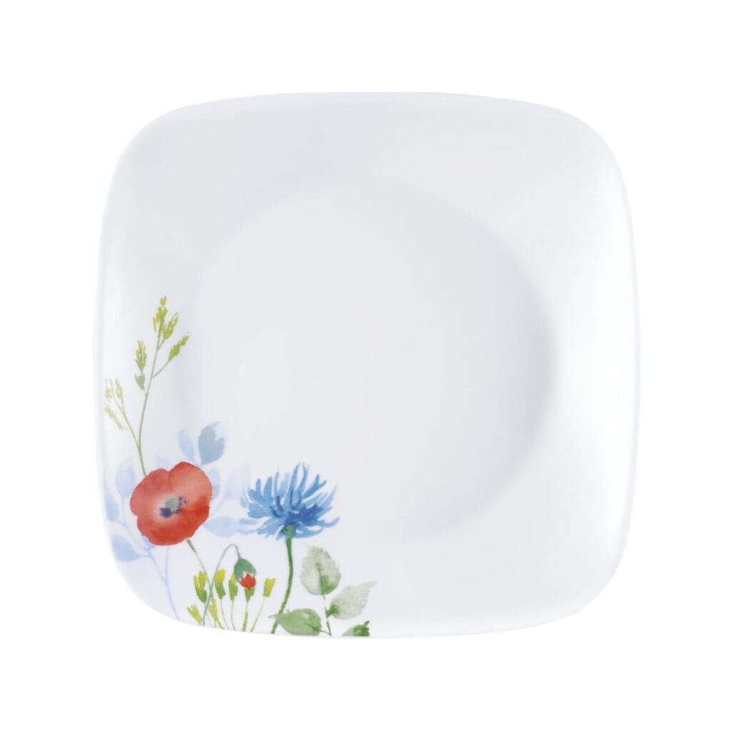 Corelle Square Deluxe Daisy Field Luncheon Plate 22.75cm x 22.75cm ...