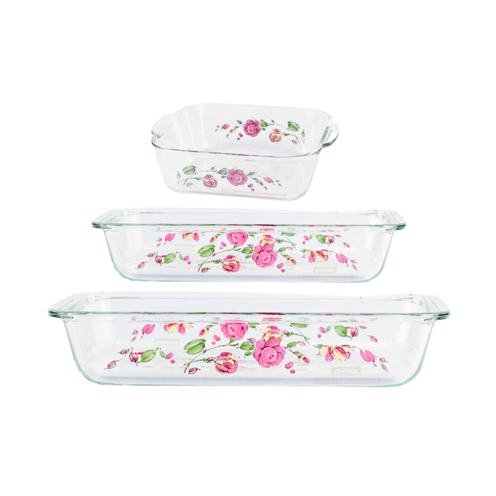 Pyrex Decorated Oblong/Square Bakeware Country Roses – Kitchen Plaza