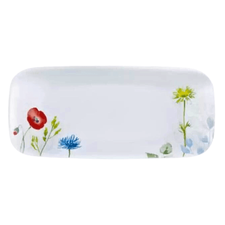 Corelle Square Deluxe Daisy Field Fish Plate 26.75cm x 12.25cm ...