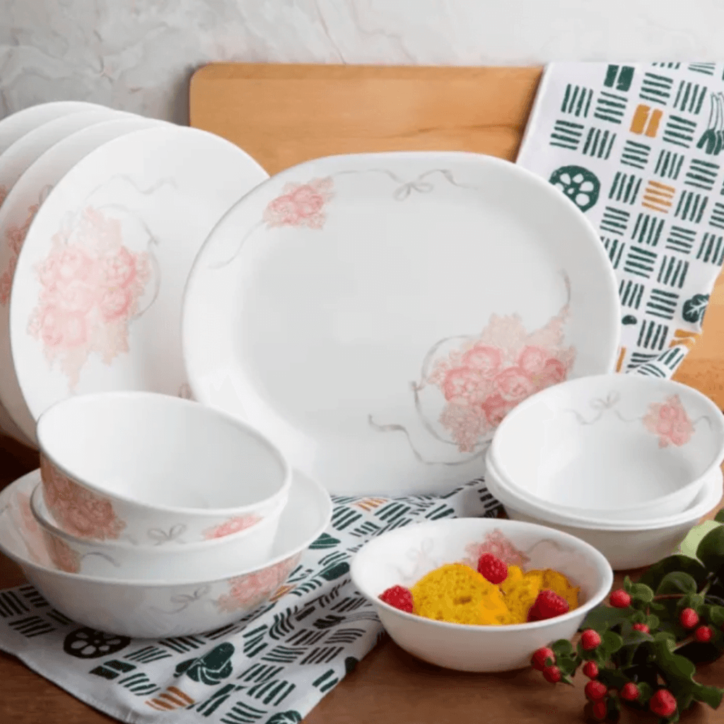 Corelle Gold Premier Series Blooming Pink 20pcs – Kitchen Plaza
