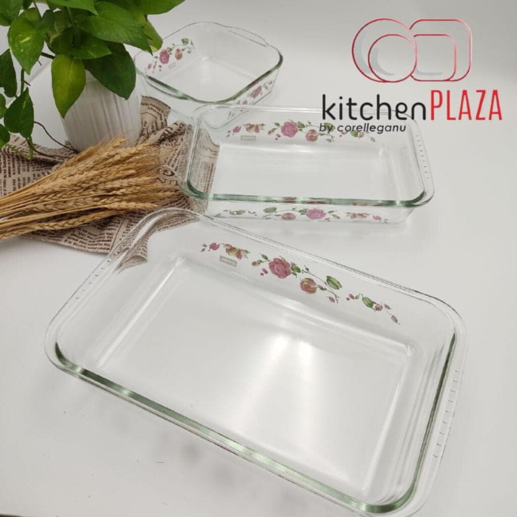 Pyrex Decorated Oblong/Square Bakeware Country Roses – Kitchen Plaza