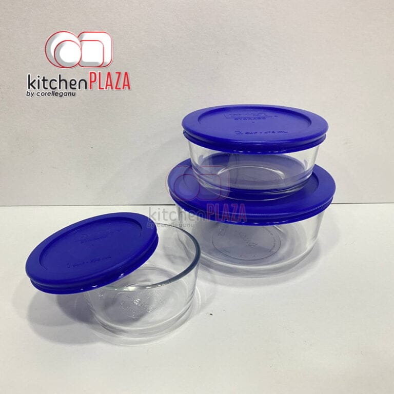 PYREX SS 6 Piece Set with Cobalt Blue Lids – Kitchen Plaza