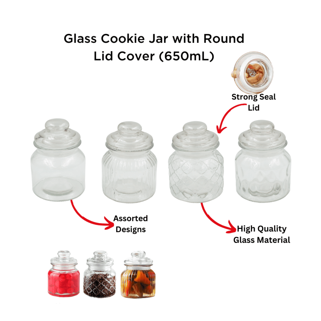 Nordic Glass Jar Food Storage with Round Lid – Kitchen Plaza