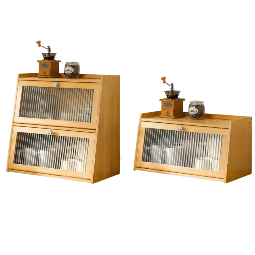 Muji Style Bamboo Countertop Retro Storage Cabinet – Kitchen Plaza