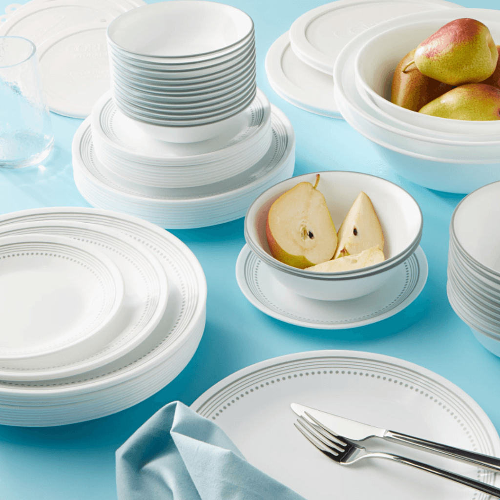 Corelle Classic 12 Piece Set – Mystic Gray – Kitchen Plaza