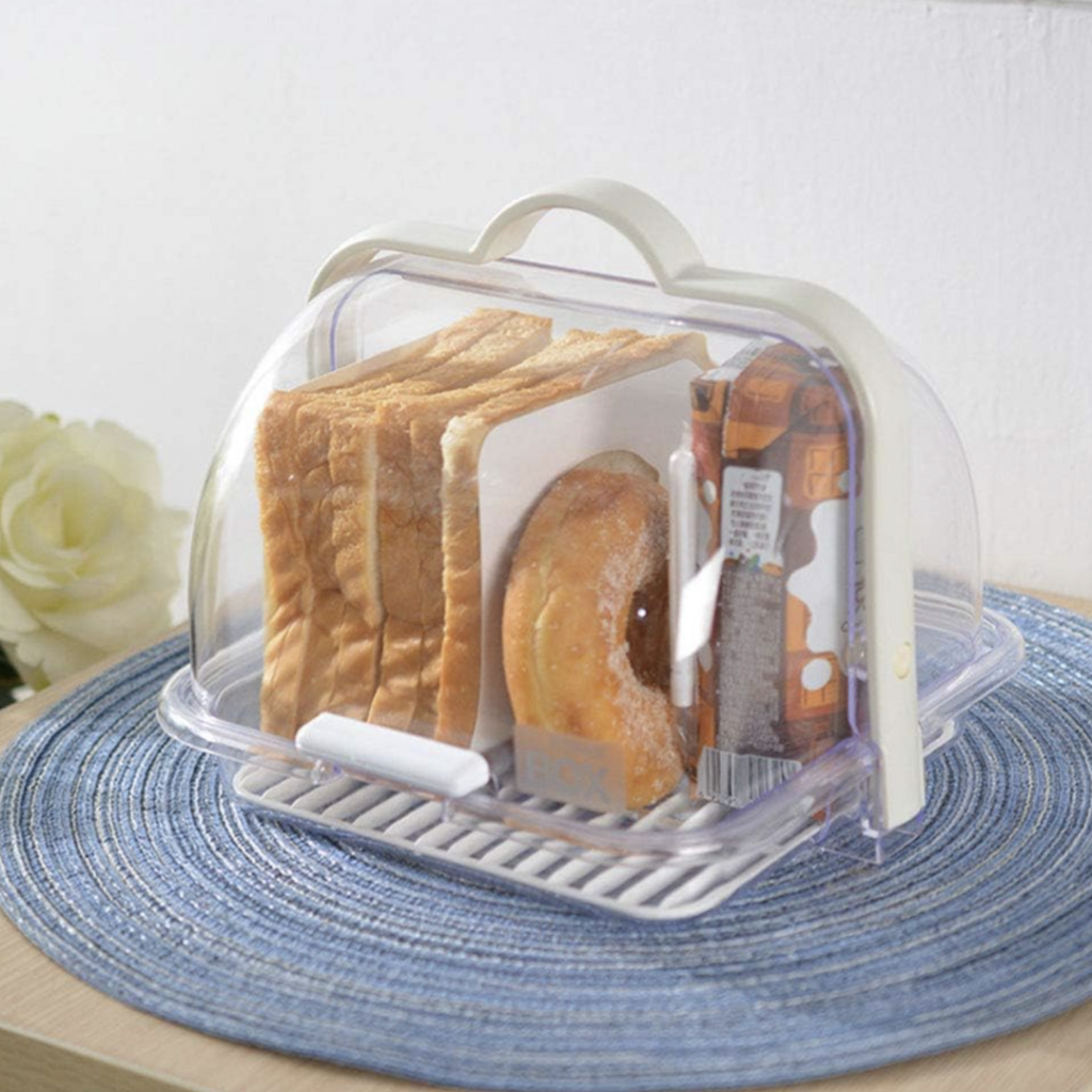 Nordic Transparent Bread Storage (White Handle) – Kitchen Plaza