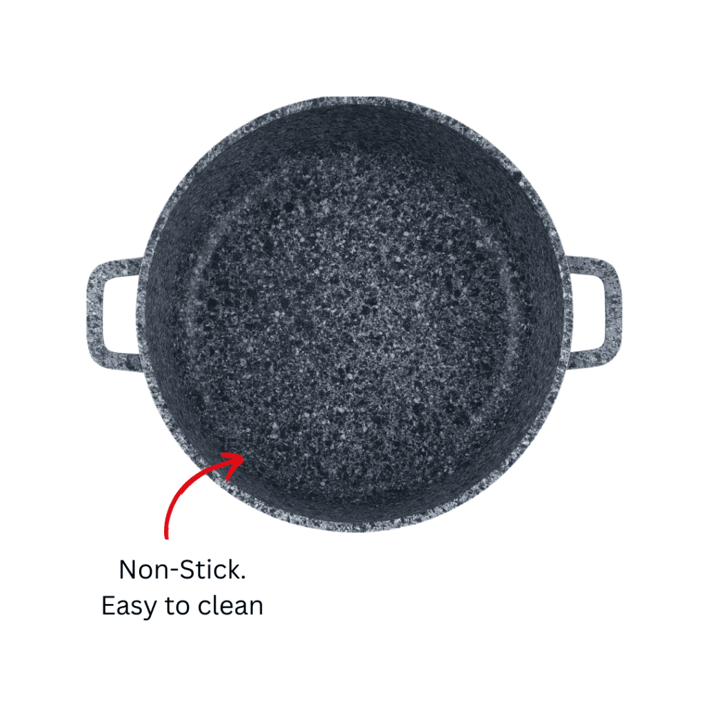 K&I 40CM Die-Cast Granite Coated Casserole Cookware Pot With Lid ...