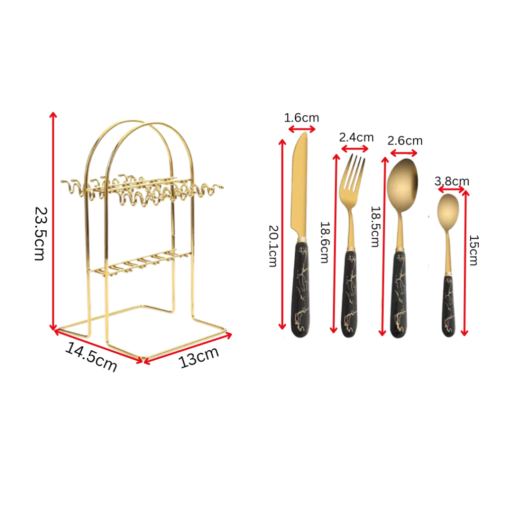 Marble Handle Cutlery Set (24Pcs) – Kitchen Plaza