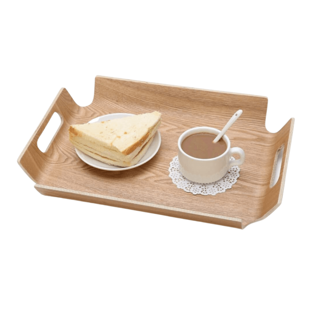 Nordic Curved Wooden Serving Tray with Handle (1 unit) – Kitchen Plaza