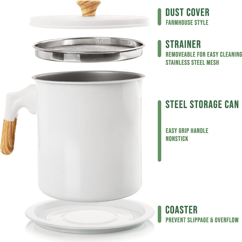 Nordic Oil Filter with Strainer Oil Storage Container and Coaster Tray ...