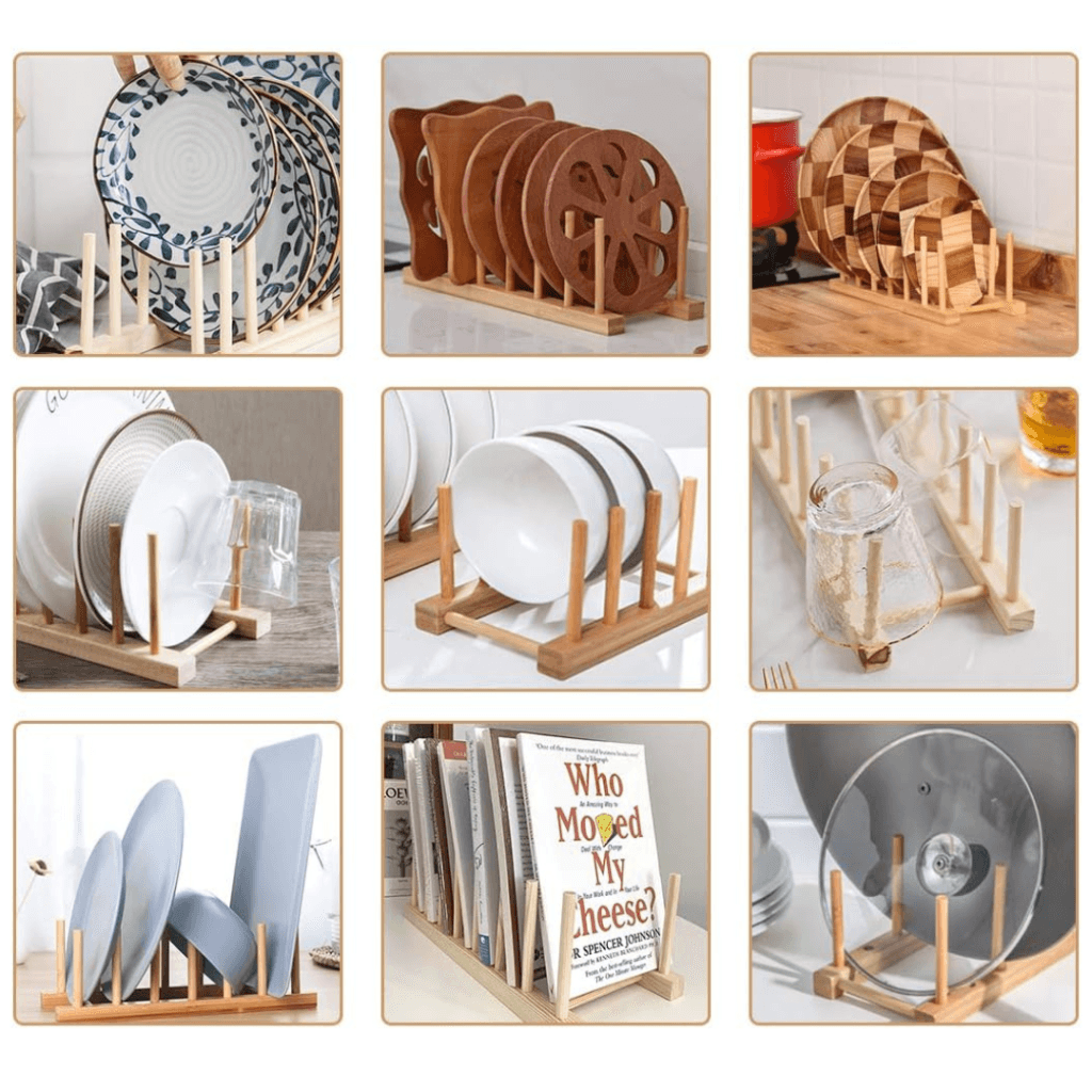 Muji Multipurpose Dish Rack Bamboo Plate Holder – Kitchen Plaza