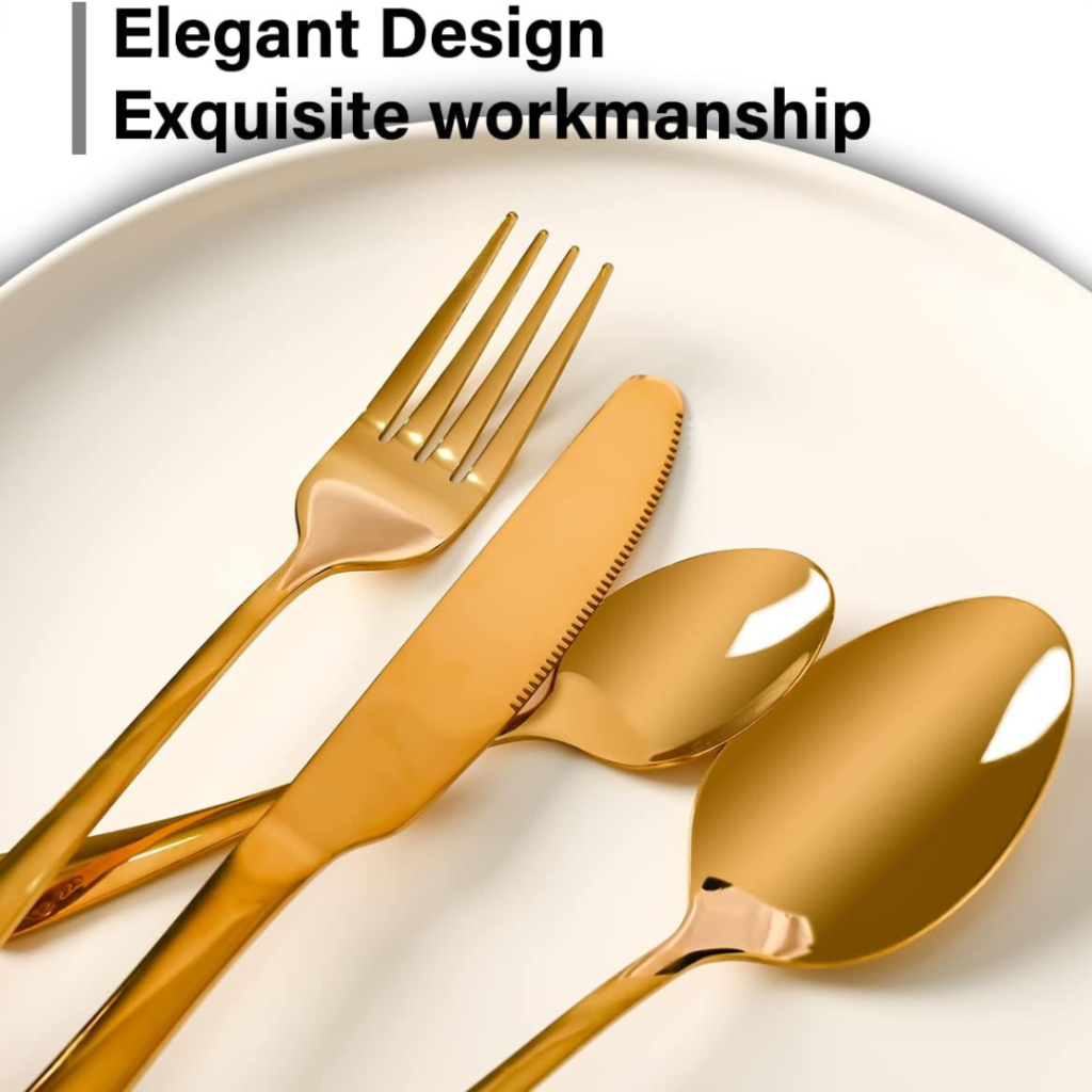 Stainless Steel Cutlery Set (24Pcs) with Stand – Kitchen Plaza