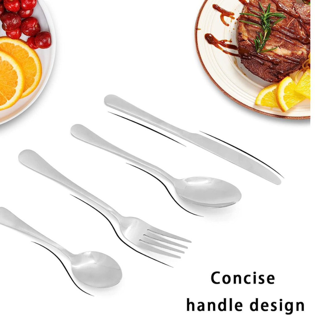 Stainless Steel Cutlery Set (24Pcs) with Stand – Kitchen Plaza