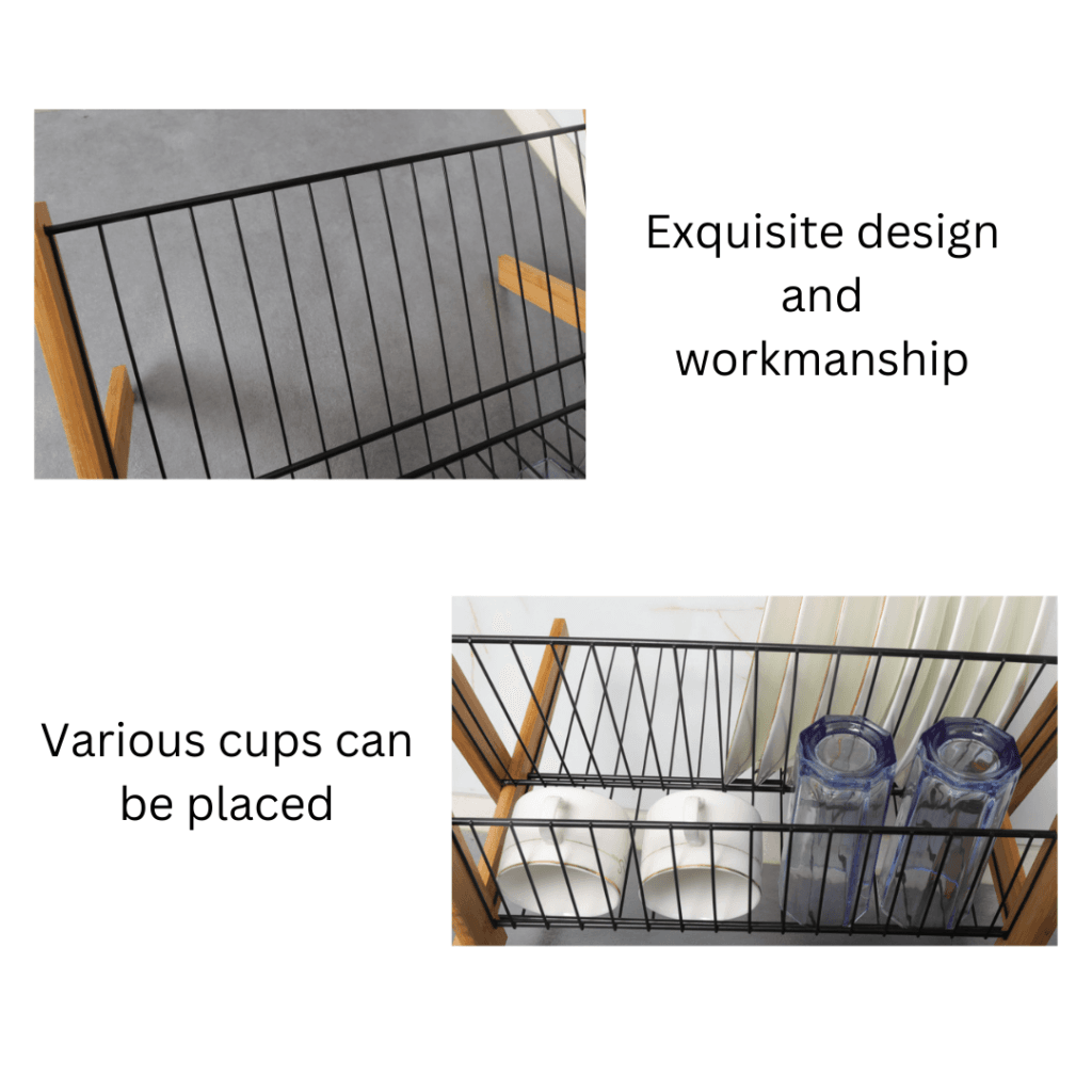 Muji Stainless Steel Bamboo Foldable Dish Drying Rack – Kitchen Plaza