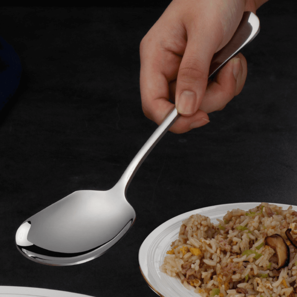 Yasmeen Square Serving Spoon Stainless Steel (7.1×25.5cm) – Kitchen Plaza