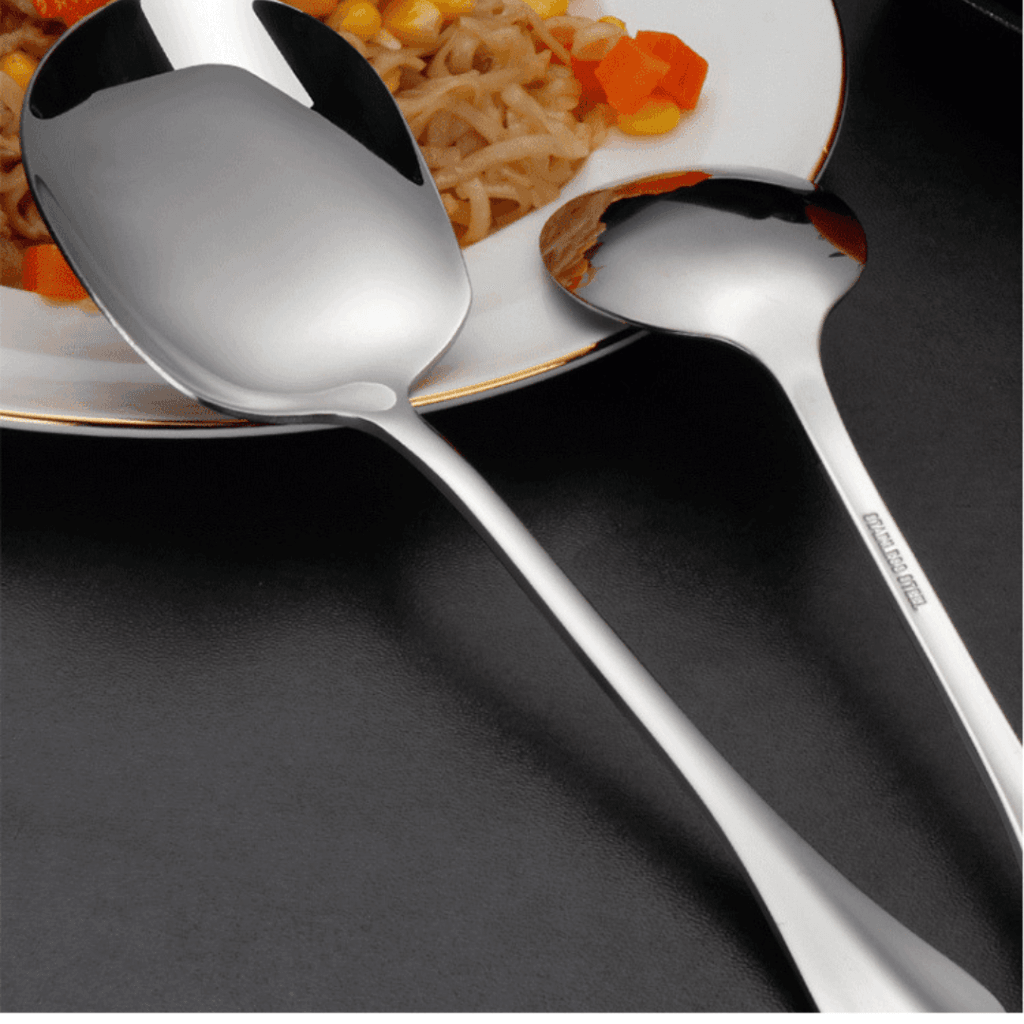 Yasmeen Square Serving Spoon Stainless Steel (7.1×25.5cm) – Kitchen Plaza