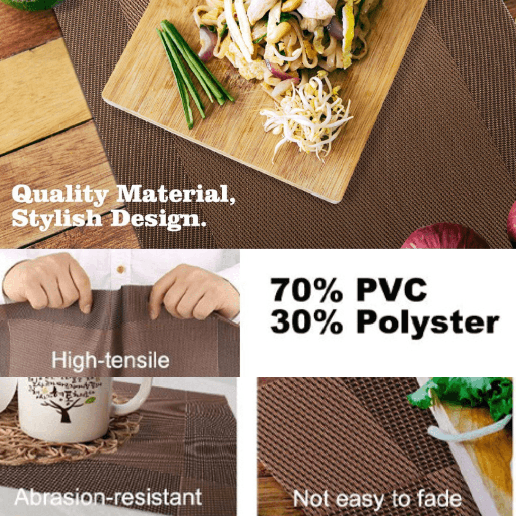 Muji PVC Rectangular Table Placemat Diagonal Style (1 Unit) – Kitchen Plaza