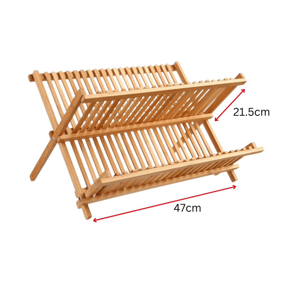 Muji Style Bamboo Folding Dish Rack 2-Tier – Kitchen Plaza
