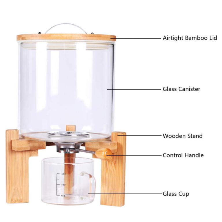 Nordic Glass Rice Dispenser Small 5L – Kitchen Plaza