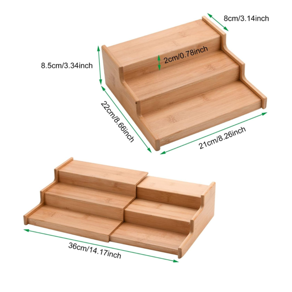 Muji Style Expandable 3-Tier Bamboo Spice Rack – Kitchen Plaza