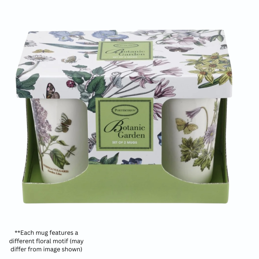 Portmeirion Botanic Garden Set of 2 Mandarin Mugs with Gift Box (Random ...
