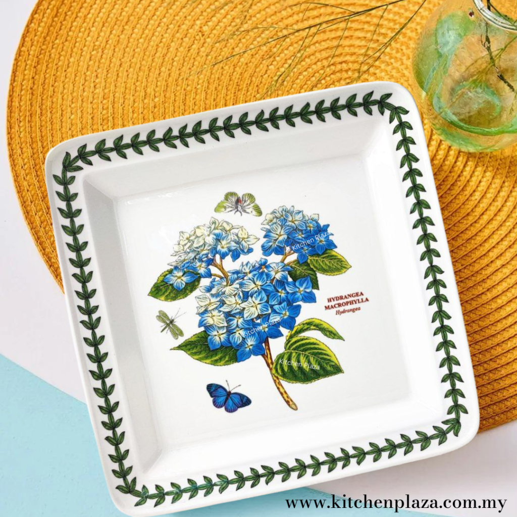 Portmeirion Botanic Garden 10.5inch Square Plate Hydrangea (1) – Best ...