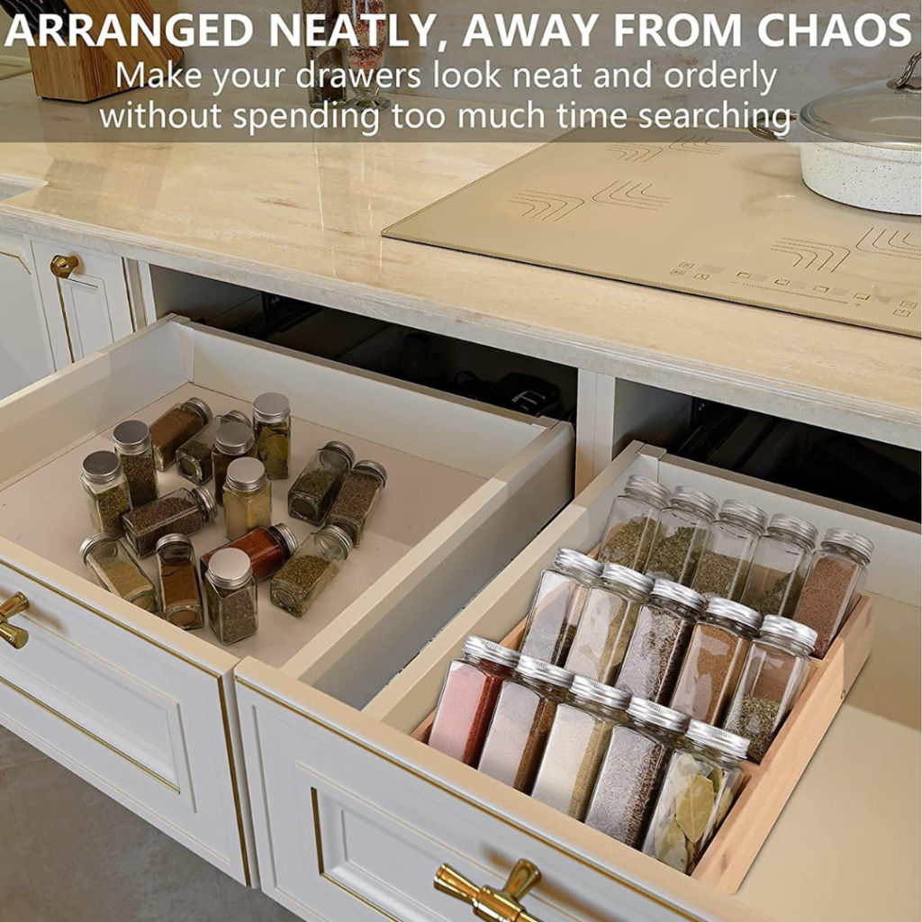 Spice Jar 3-Tier Multifunction Bamboo Spice Rack Organizer – Kitchen Plaza