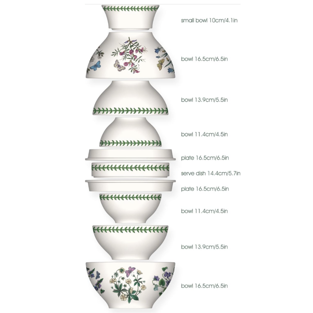Portmeirion Botanic Garden 50th Anniversary 10 Piece Stacking Set – Best Quality – Kitchen Plaza