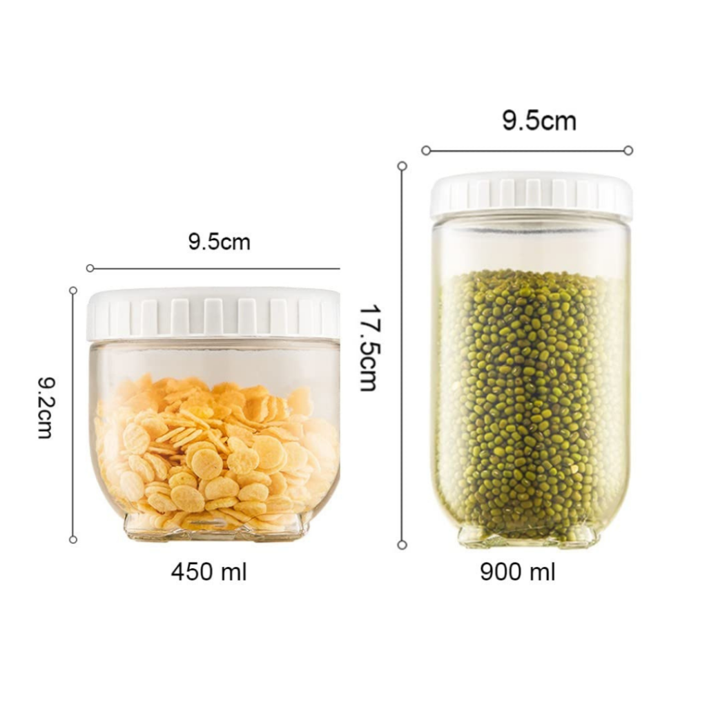 Nordic Interlock Airtight Stacked Clear Glass Jar – Kitchen Plaza