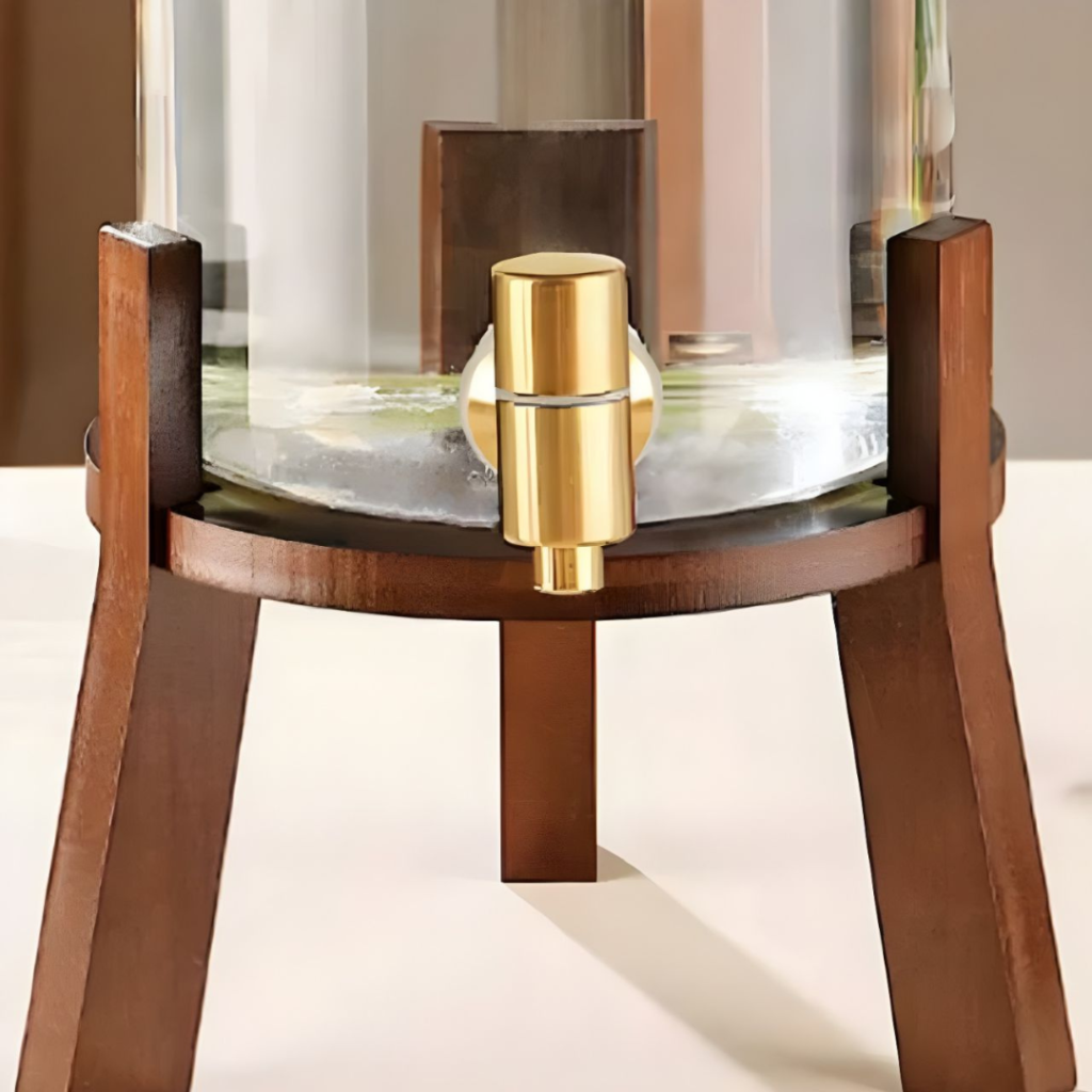 Nordic Water Dispenser Acacia Wood Base with Gold Faucet – Kitchen Plaza