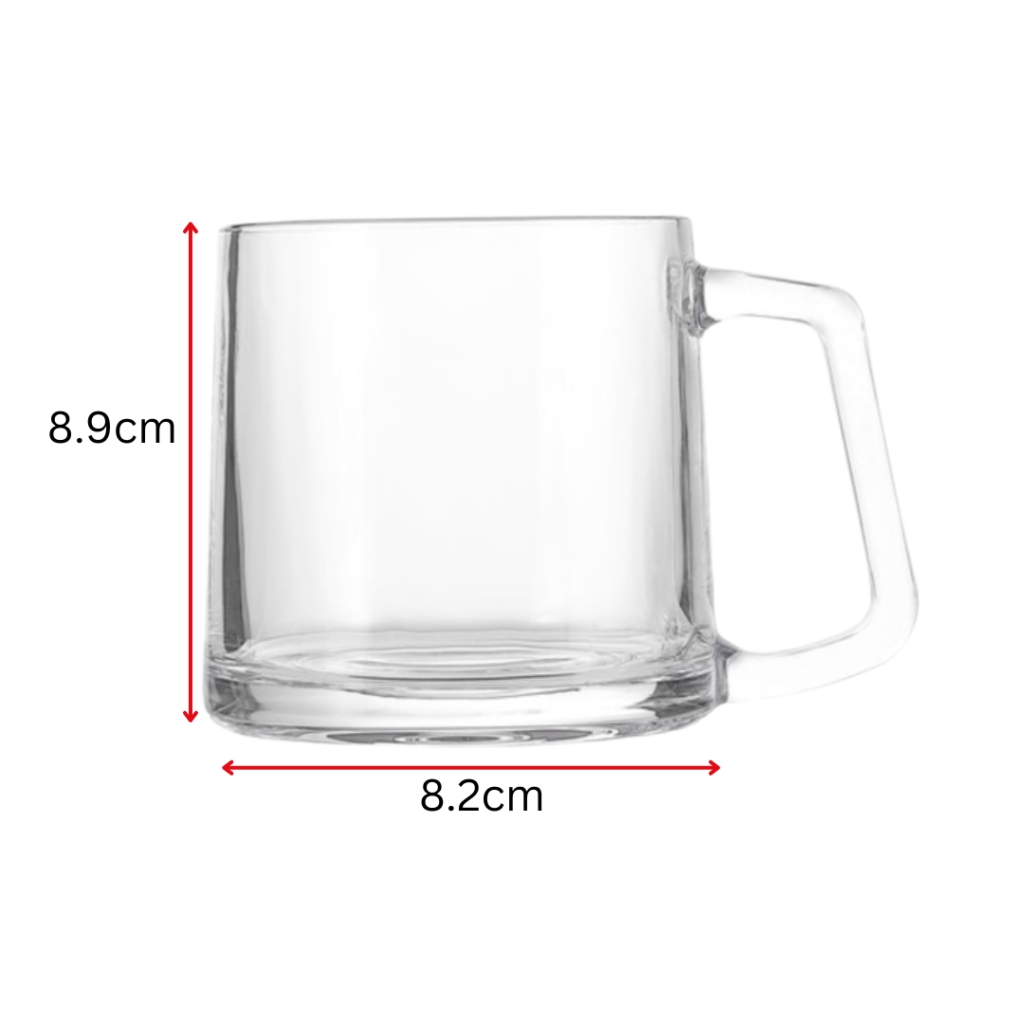 Transparent Elegant Glass Mug 350mL (1 Unit) – TZ401 – Kitchen Plaza