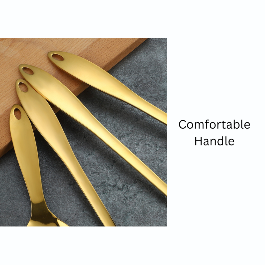 KP Stainless Steel Gold Slotted Spaghetti/Pasta Spoon Server (1 Unit ...