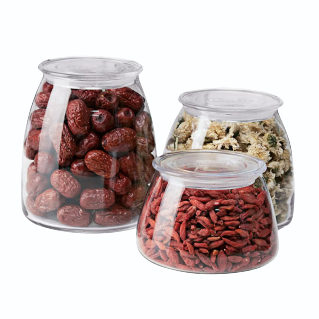 Libbey Style Transparent Glass Airtight Jar Vibe Tapered (1 unit)/Bekas ...