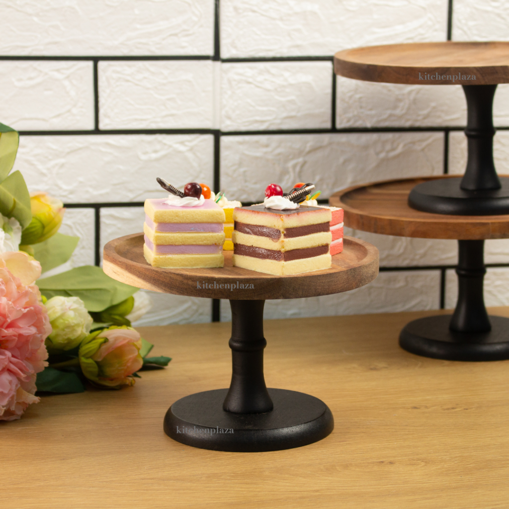 Wooden Rustic Cake Stand (1 Unit) – Kitchen Plaza