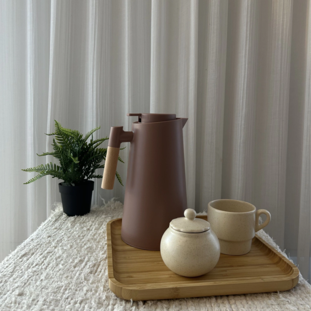 Thermos Jug Simple 1L with Wooden Handle – Kitchen Plaza