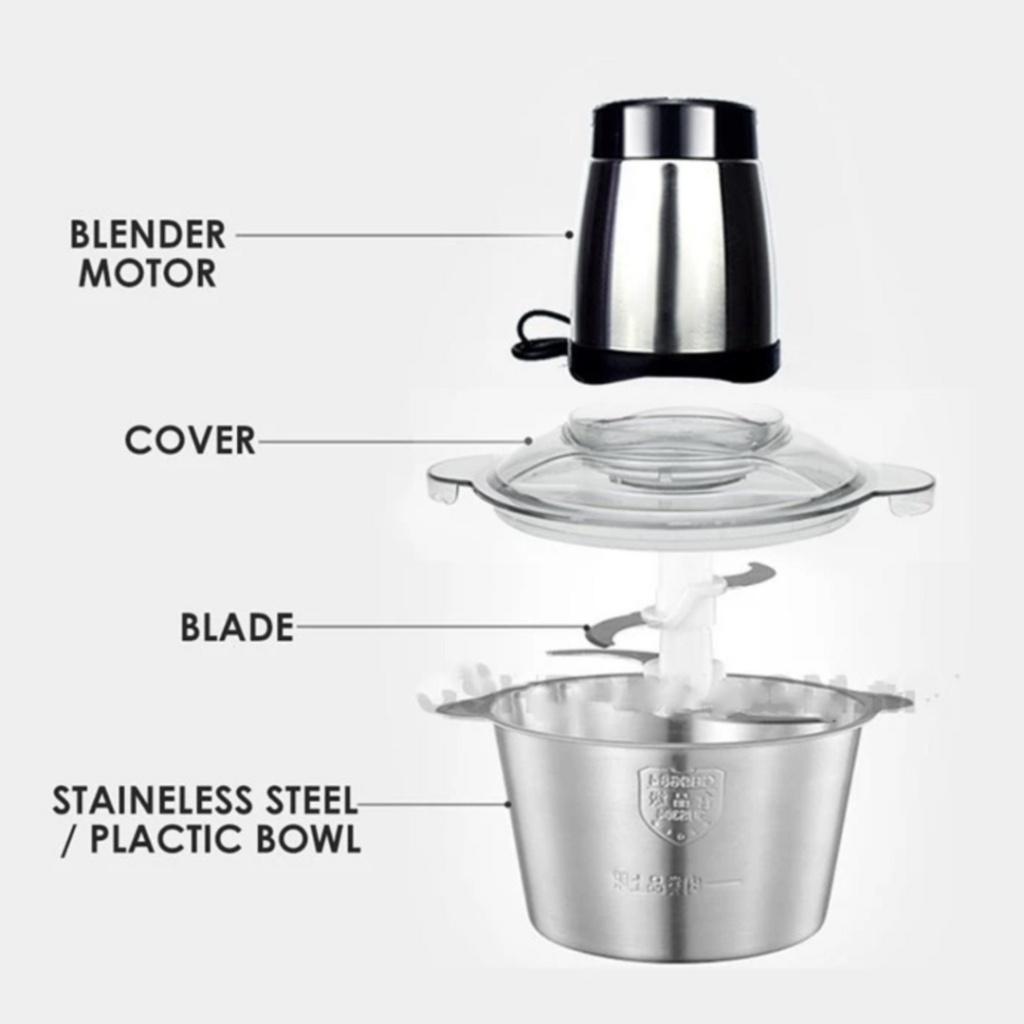 Stainless Steel Electric Food Chopper/Grinder – Kitchen Plaza