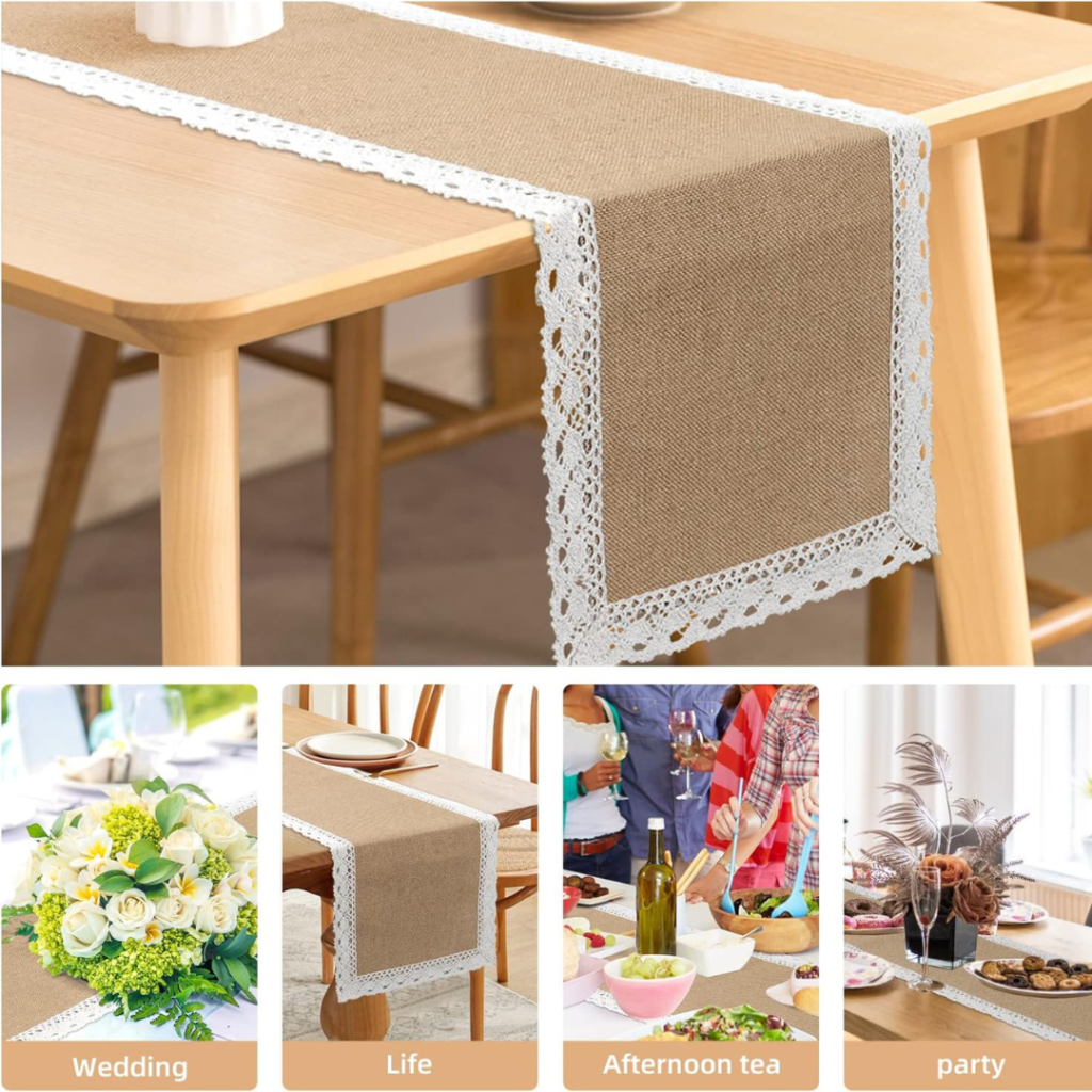 Boho Style Jute Table Runner (180cm x 32cm) – Kitchen Plaza
