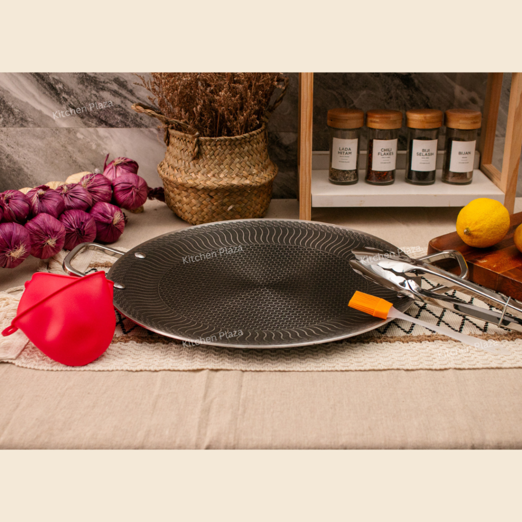 HexaCook 34cm Multipurpose Chapati Pan – 316 Stainless Steel Honeycomb ...