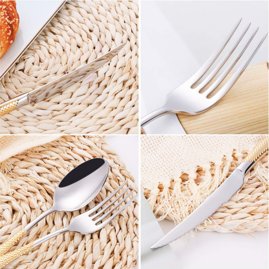24-Piece Luxe Stainless Steel Cutlery Set with Gift Box – Kitchen Plaza