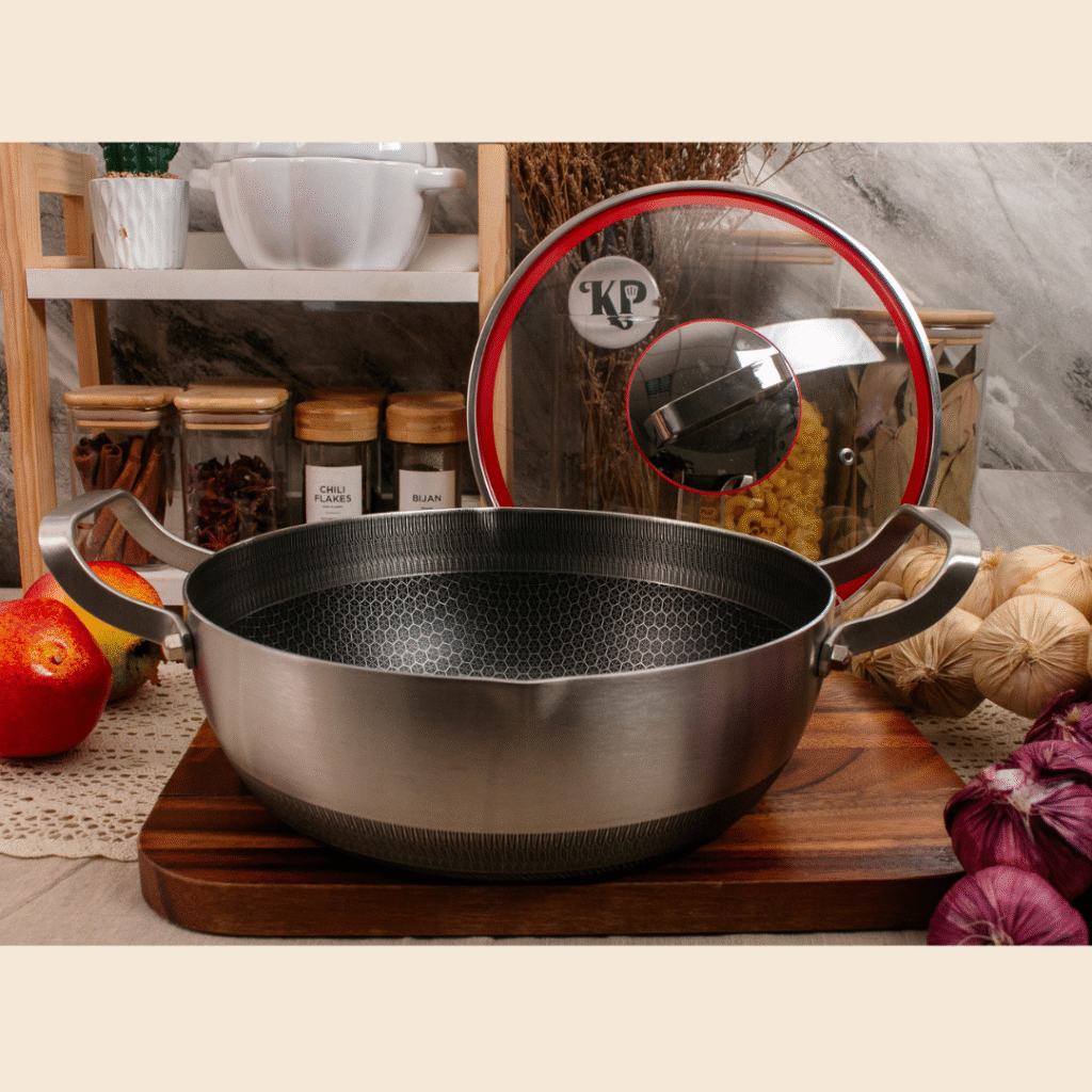 HexaCook KATA Honeycomb Deep Wok with Glass Lid (1 unit) – Kitchen Plaza